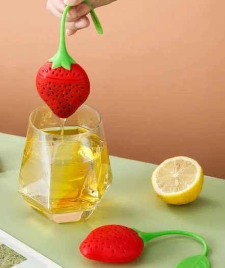 Infusor de Chá Morango Silicone